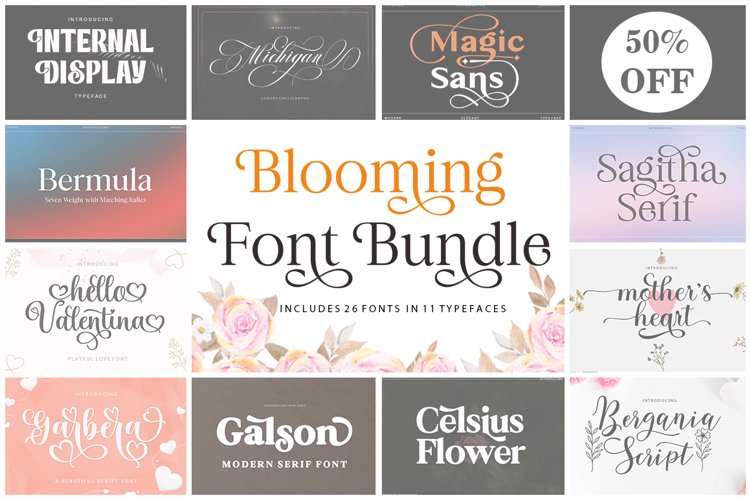 Blooming Font Bundle