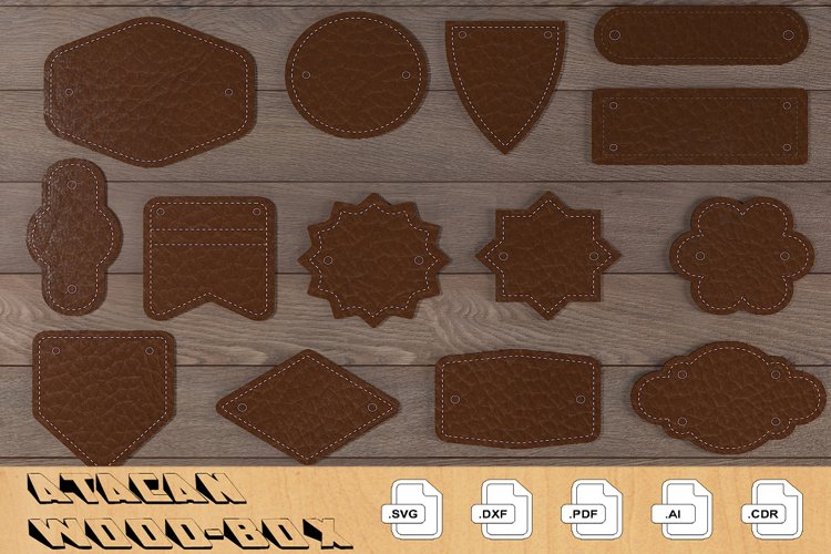 Leather Label Signs / Different Shapes Vector Cut Files 310