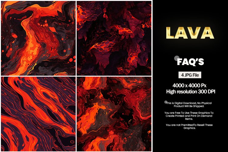 Lava Square Coaster - 04 Variations (4578103)