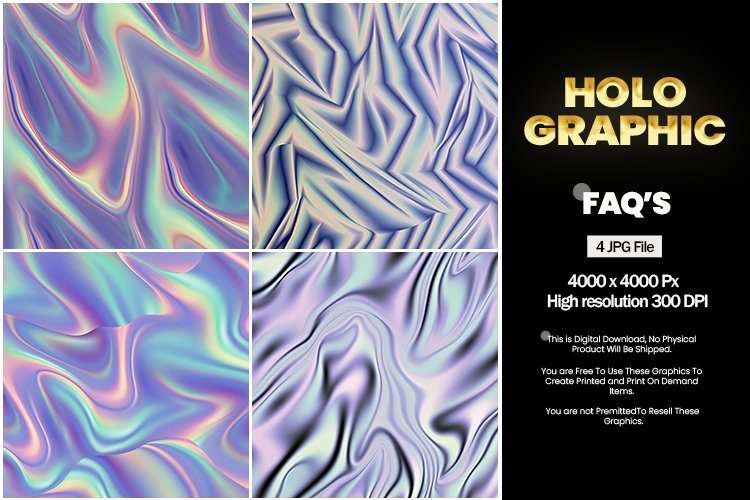 Holographic Square Coaster - 04 Variations (4577898)