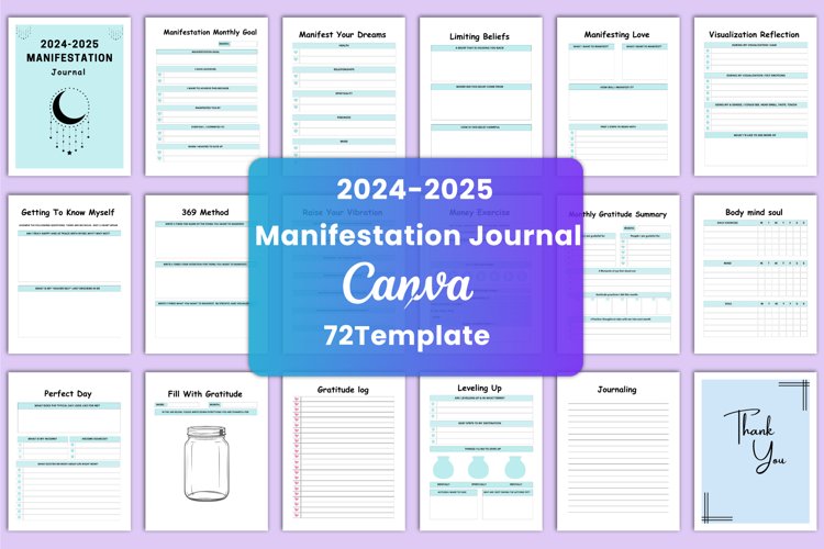 2024-2025 Manifestation Journal Canva