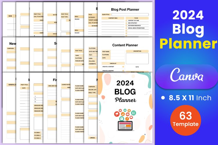 2024 Blog Planner Canva