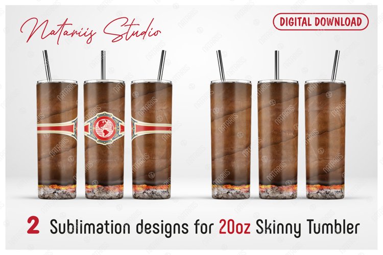 2 Luxury Cigars Patterns for 20oz SKINNY TUMBLER. (1279005)