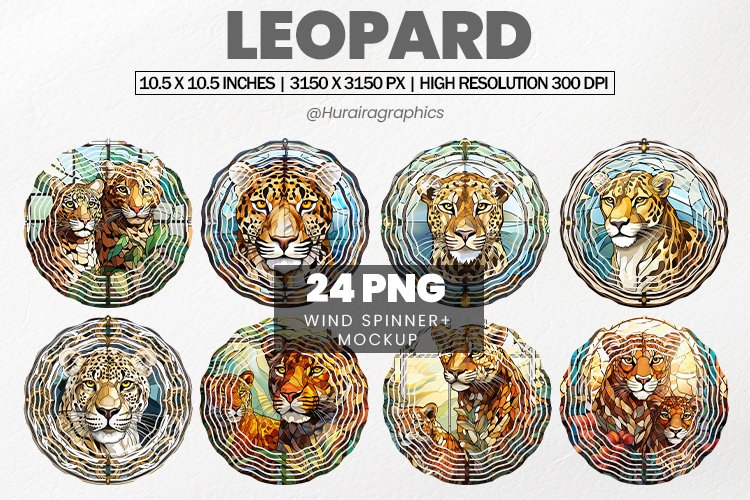 Leopard Wind Spinner Sublimation - 24 Variations