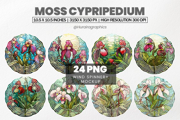 Moss Cypripedium Wind Spinner Sublimation - 24 Variations