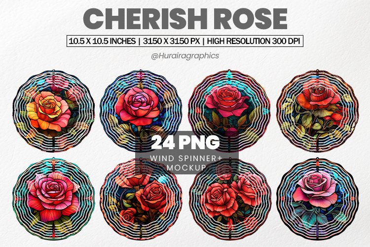 Cherish Rose Wind Spinner Sublimation Bundle