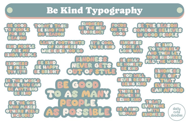 Be Kind Typography Statement