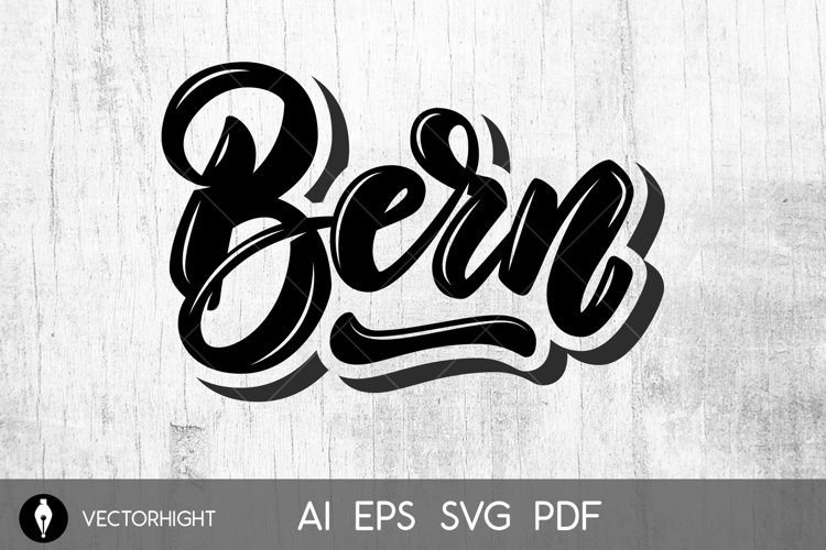 Bern capital of Switzerland. Lettering phrase (2027454)