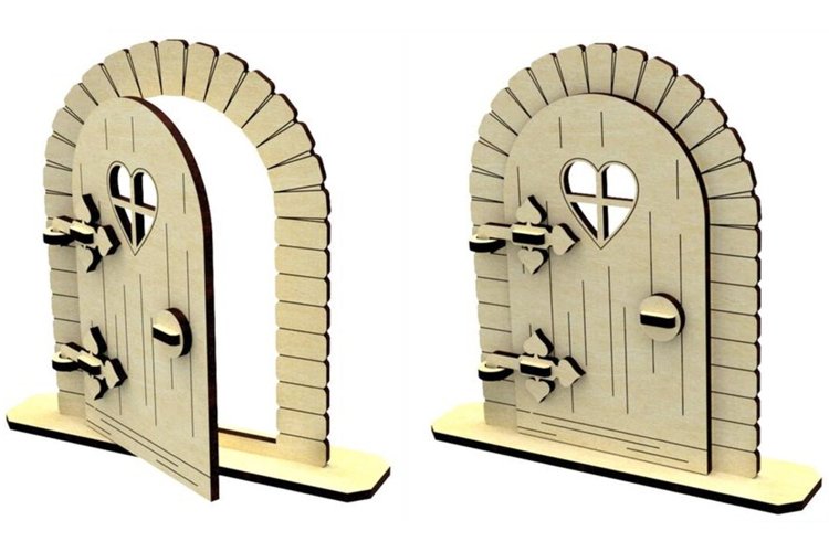 Elf Door - laser cut file, SVG DXF pattern