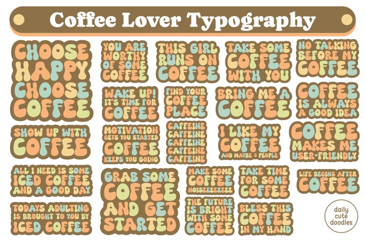 Coffee Lover Typography Statement