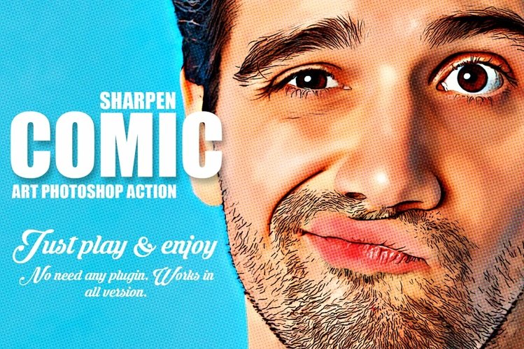 Sharpen Comic Art Photoshop Action