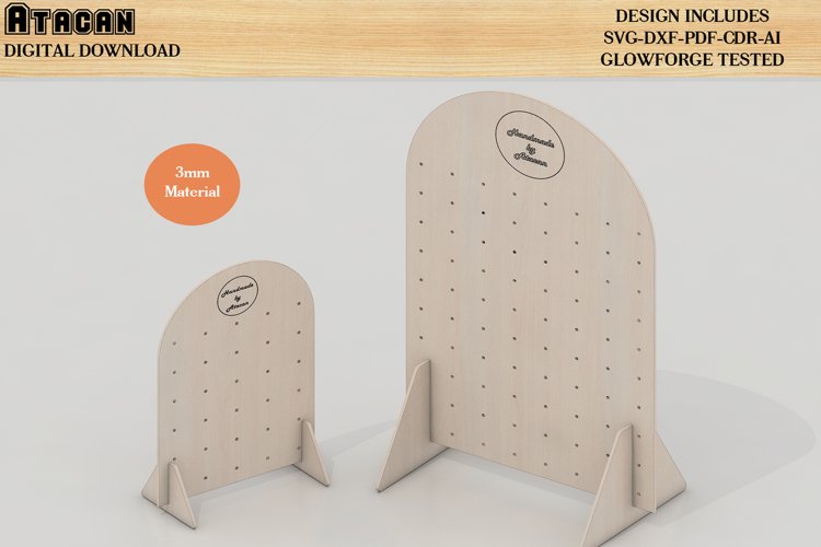 Earring Stand Set, SVG Laser Cut Files, Jewelry Cane Holder (2000181 ...