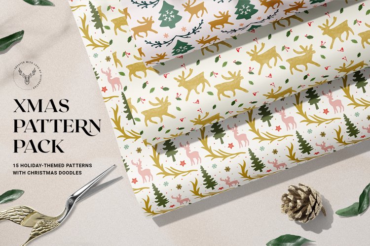 Hand-Drawn Christmas Pattern Pack