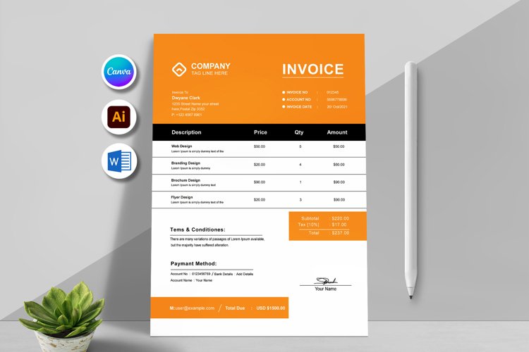 Corporate Invoice Template
