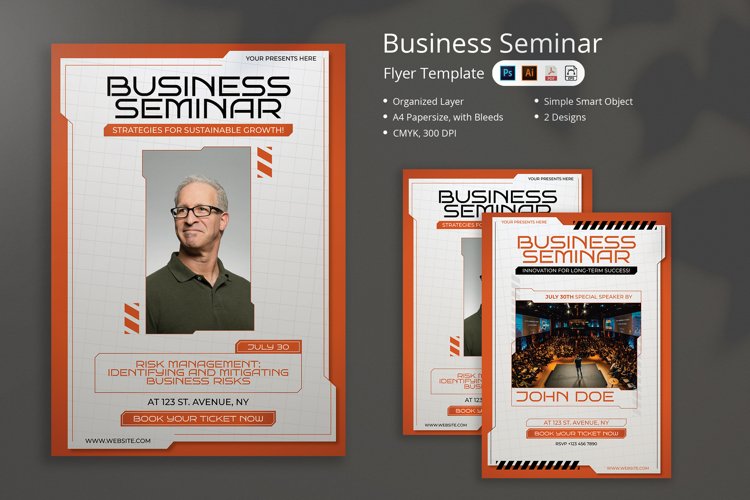 Linetan - Business Seminar in HUD style Flyer
