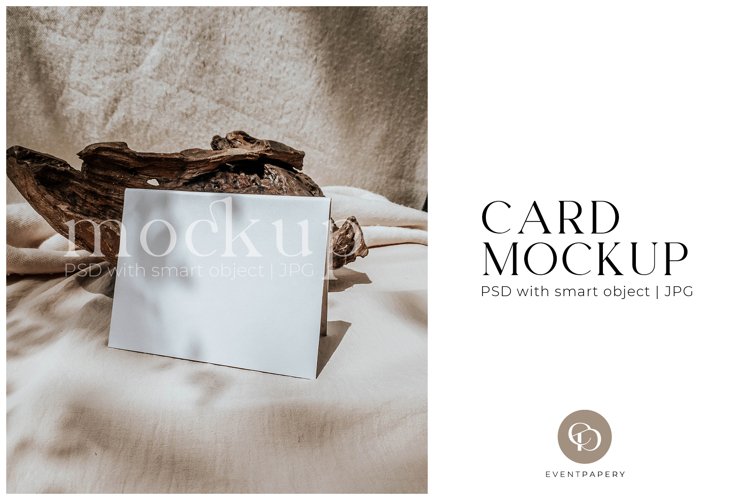 5.5x4.25 Thank You Card Folded Mockup, Thank You Card Mockup