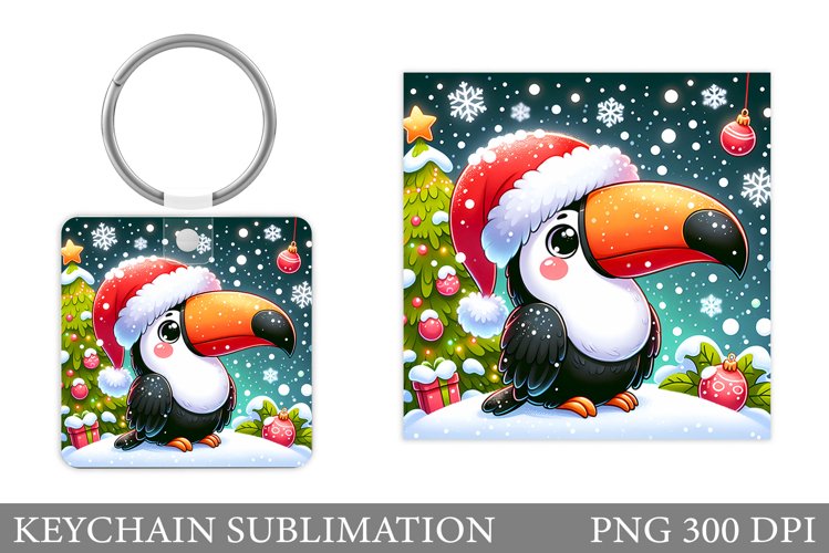 Christmas Toucan Keychain. Christmas Keychain (4959172)