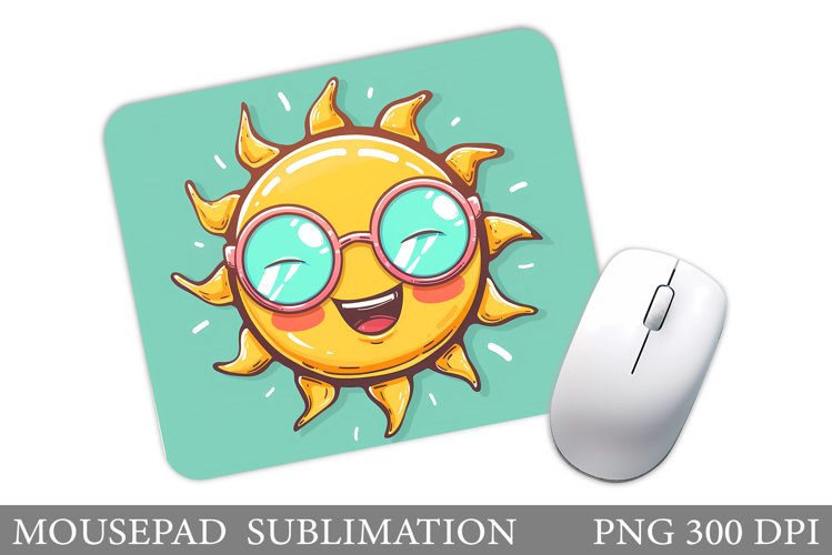 Positive Sun Mouse Pad Design. Cute Sun Mouse Pad (3952514)
