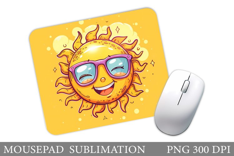 Cute Sun Mouse Pad. Positive Sun Mouse Pad Sublimation