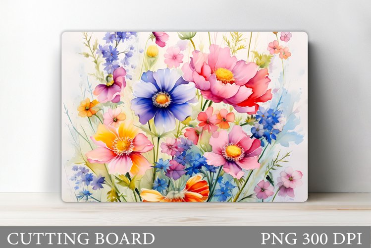 Flowers Cutting Board Sublimation. Wildflowers (4129547)