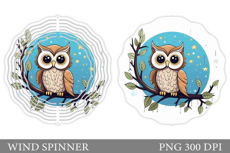 Cute Owl Wind Spinner Design. Owl Wind Spinner (4174359)
