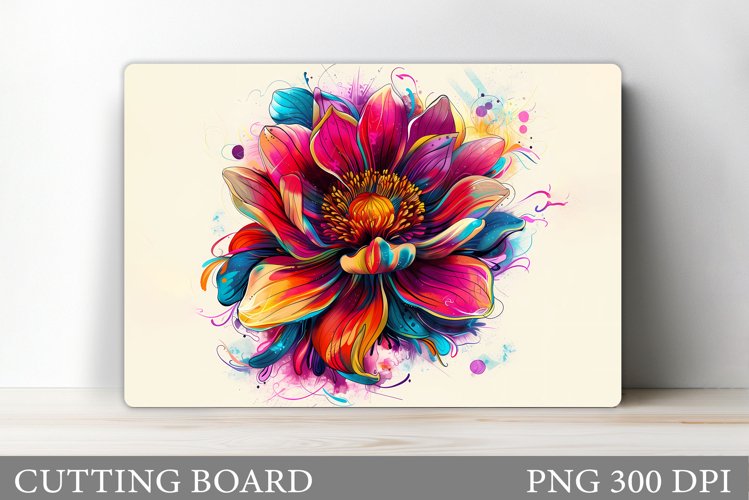 Flower Cutting Board. Floral Cutting Board Design