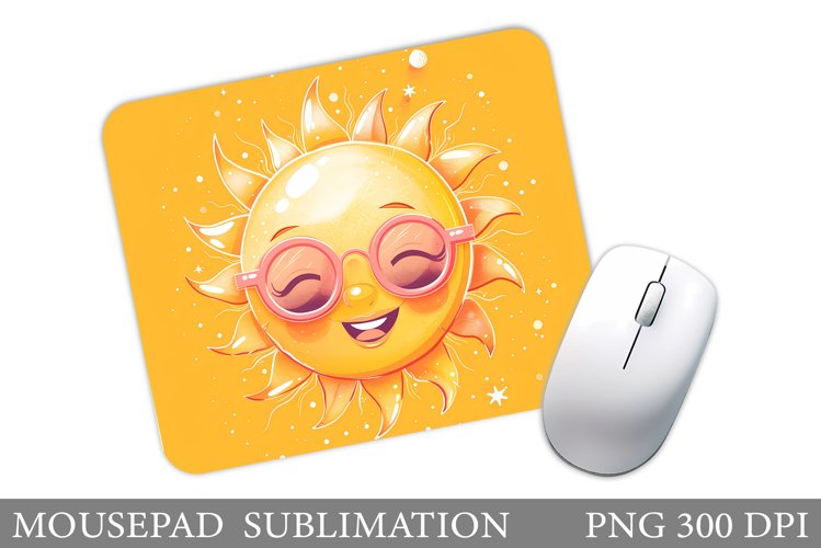 Positive Sun Mouse Pad Design. Cute Sun Mouse Pad (3952563)
