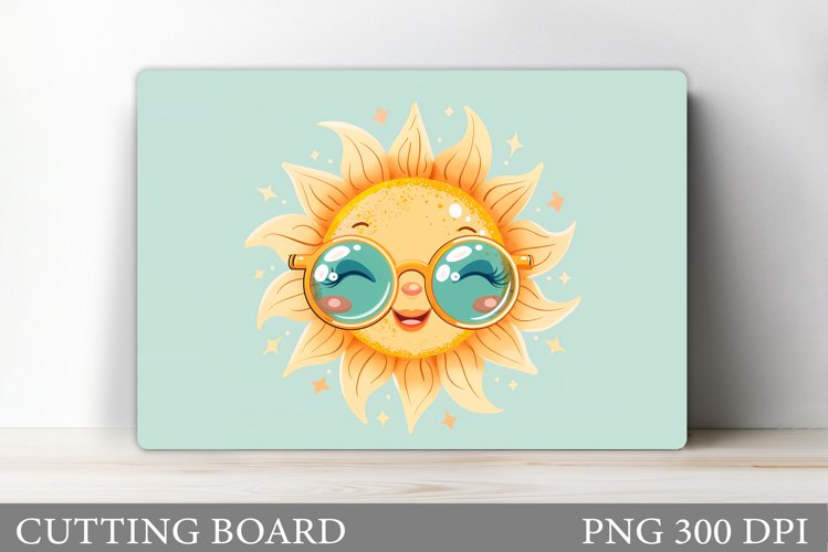 Cute Sun Cutting Board. Cute Sun Sublimation