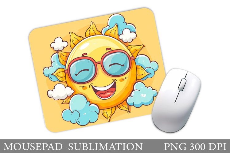 Cute Sun Mouse Pad Design. Positive Sun Mouse Pad (3952562)