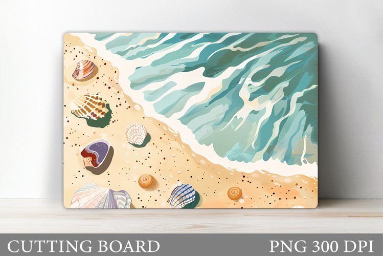 Sea Cutting Board. Seashell Cutting Board Design