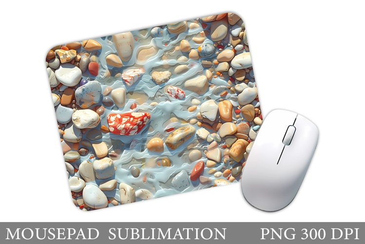 3D Stones Mouse Pad Design. Stones Sublimation