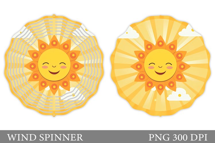 Positive Sun Wind Spinner. Cute Sun Sublimation (3815671)