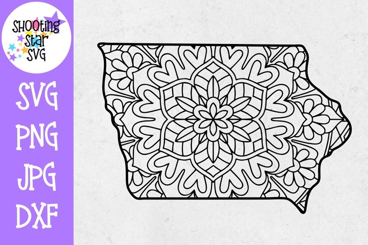 Iowa US State Mandala SVG - 50 States SVG