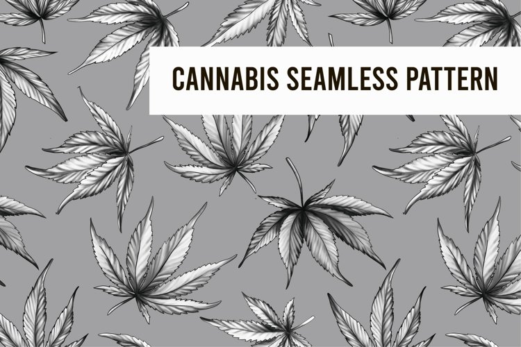Cannabis Patterns.Cannabis Digital Paper
