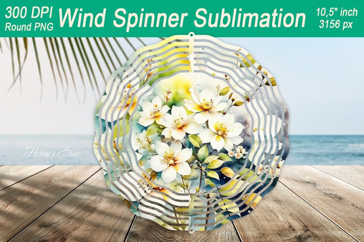 White Flowers Wind spinner designs| Wind spinner (3445299)