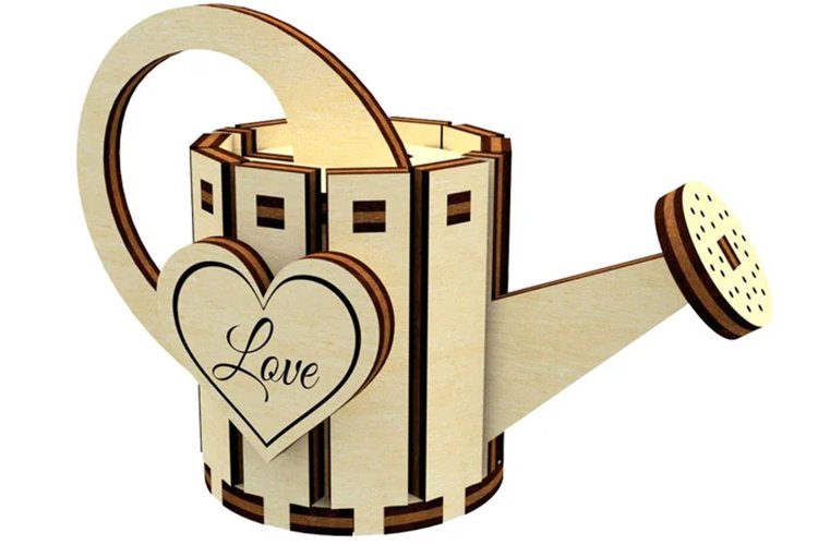 Watering Can - laser cut file, SVG DXF pattern