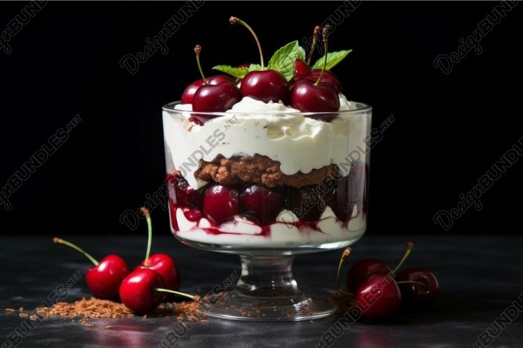 Indulgent Trifle Dessert Chocolate Generate Ai
