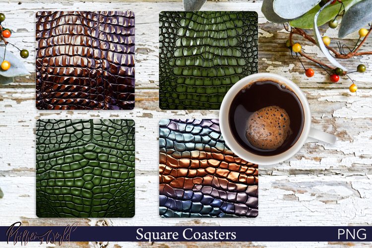 winter Square Coasters