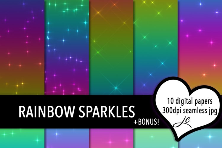 Rainbow Sparkles (56093) | Textures | Design Bundles