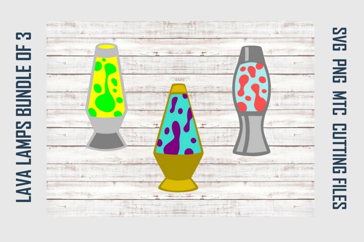 Lava Lamps 70's fun SVG Cut File Bundle