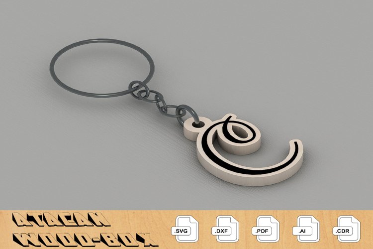 Alphabet SVG DXF Bundle - ABC Keychain Set, A to Z (1967410)