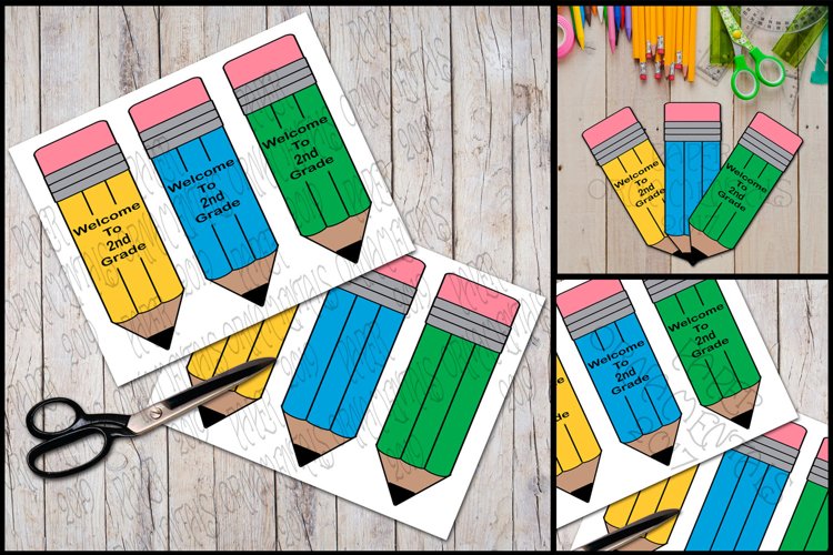 Pudgy Pencils 2nd Grade Plain Printable Bookmark Set
