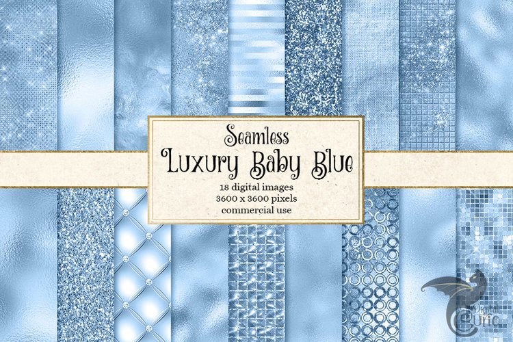 Luxury Baby Blue Textures (122218) | Patterns | Design Bundles