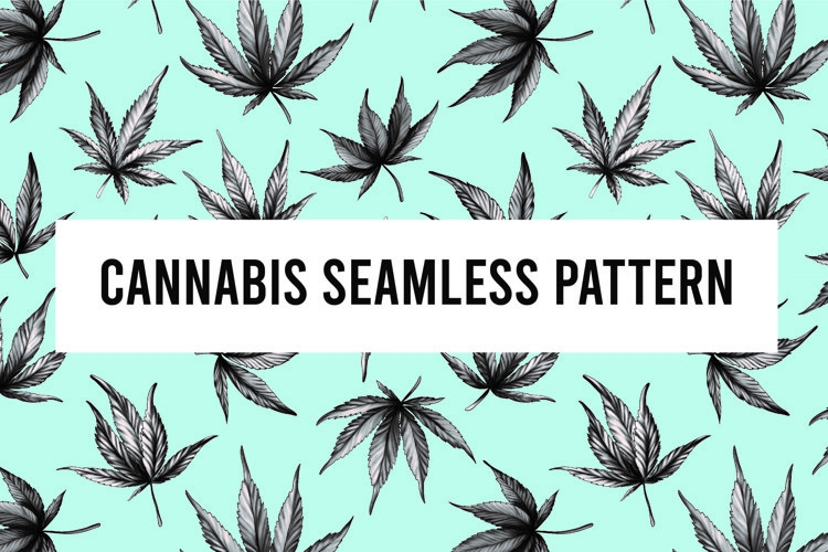 Cannabis Patterns.Cannabis Digital Paper