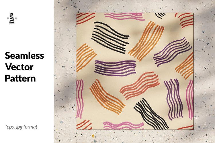 Abstract stripes seamless pattern