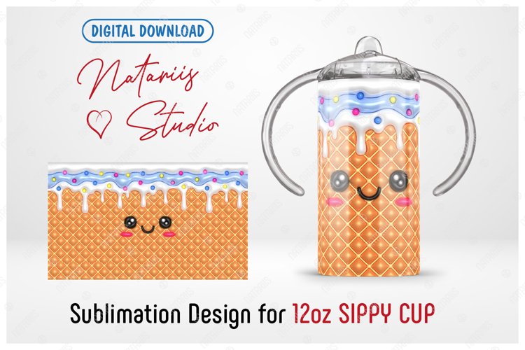 Cute 3D Inflated Puff Kawaii Ice Cream - 12oz Kids (2681836)