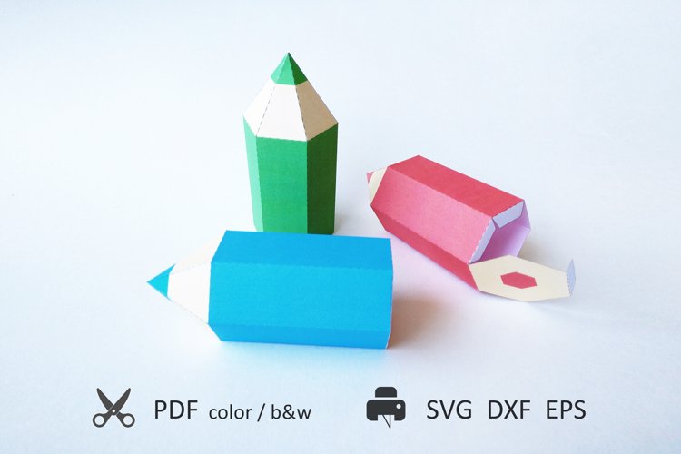 Pencil Gift Box 3D SVG (2018474)