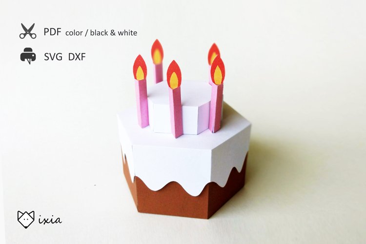 Cake Gift Box SVG (2018502)