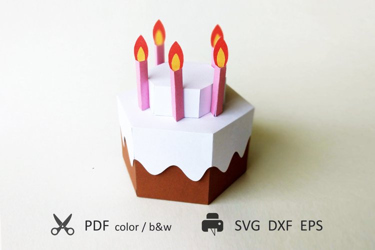 Cake Gift Box SVG (2018502)