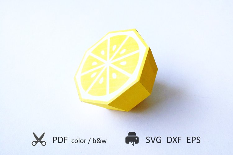 Half a Lemon 3D SVG
